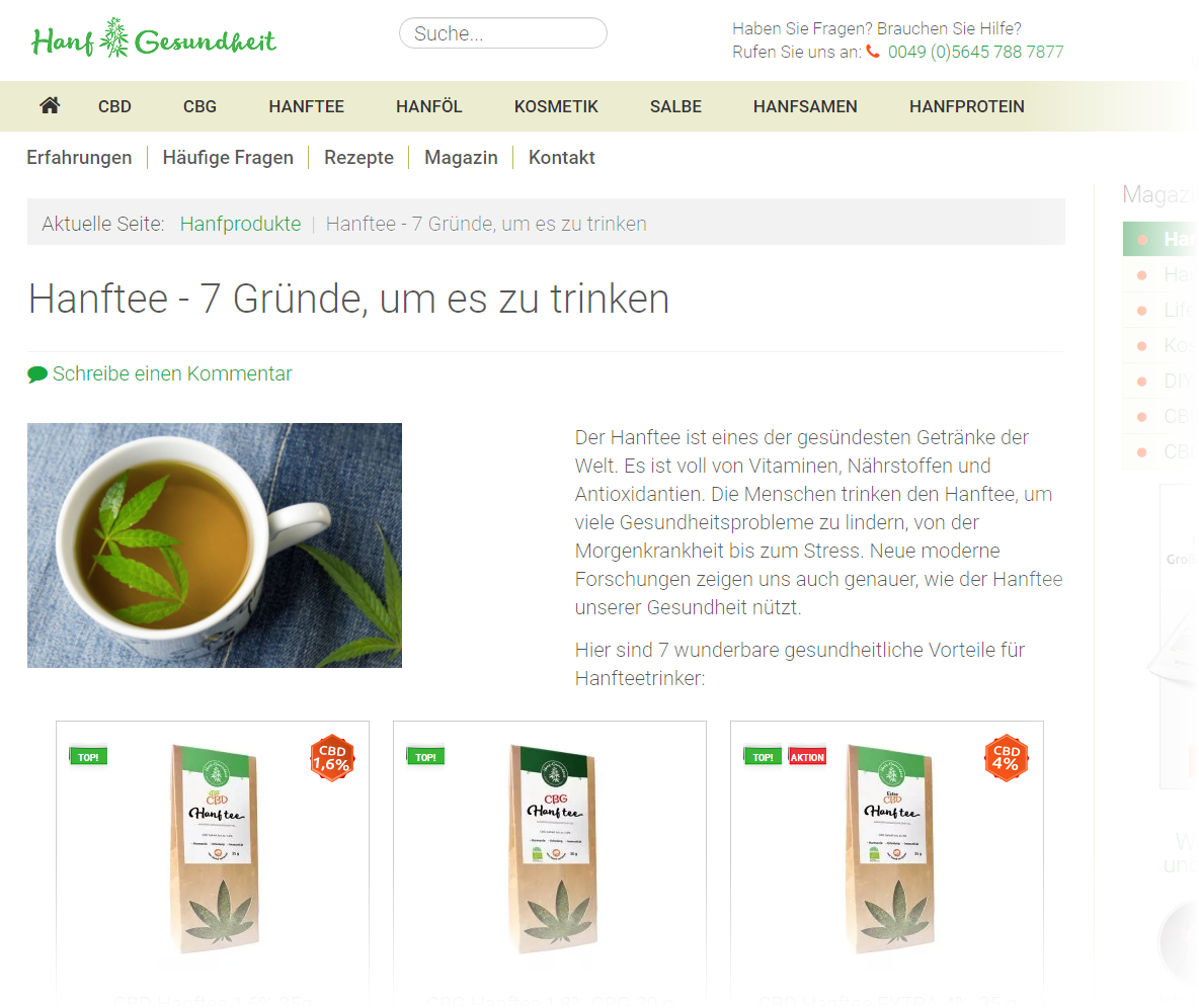 CBD Tee: Anwendungsgebiete, Wirkungsversprechen, Kritik